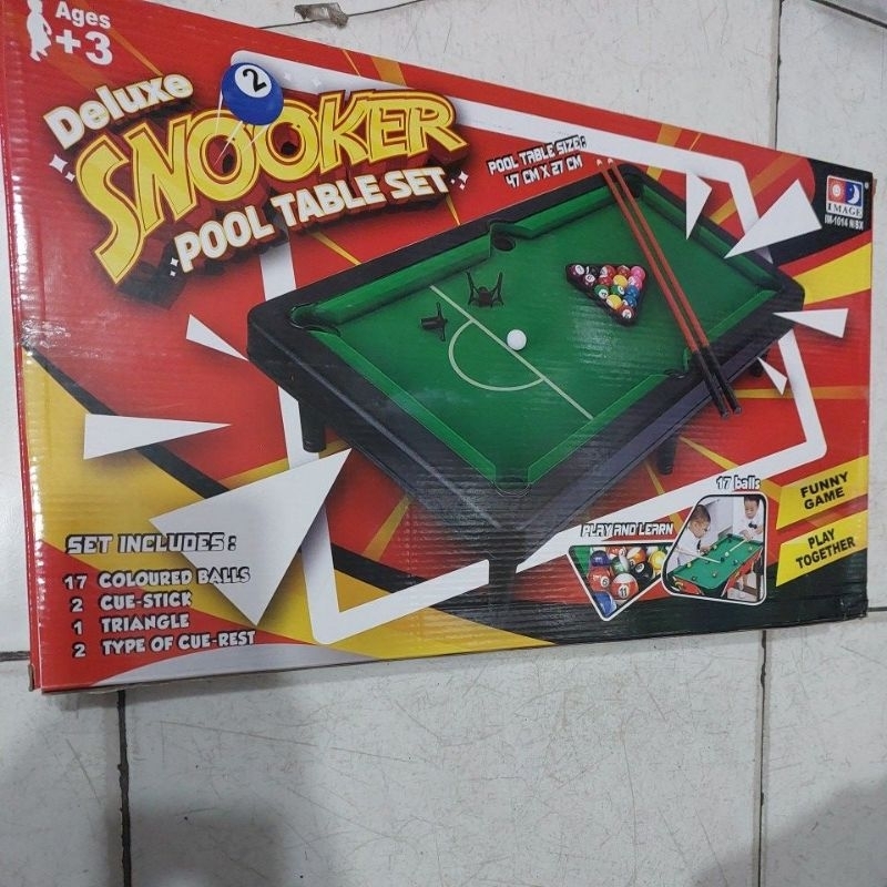 Jual DELUXE SNOOKER POOL TABLE SET. UKURAN 47CMX27CM.BILIAR.BILIAR DUS ...