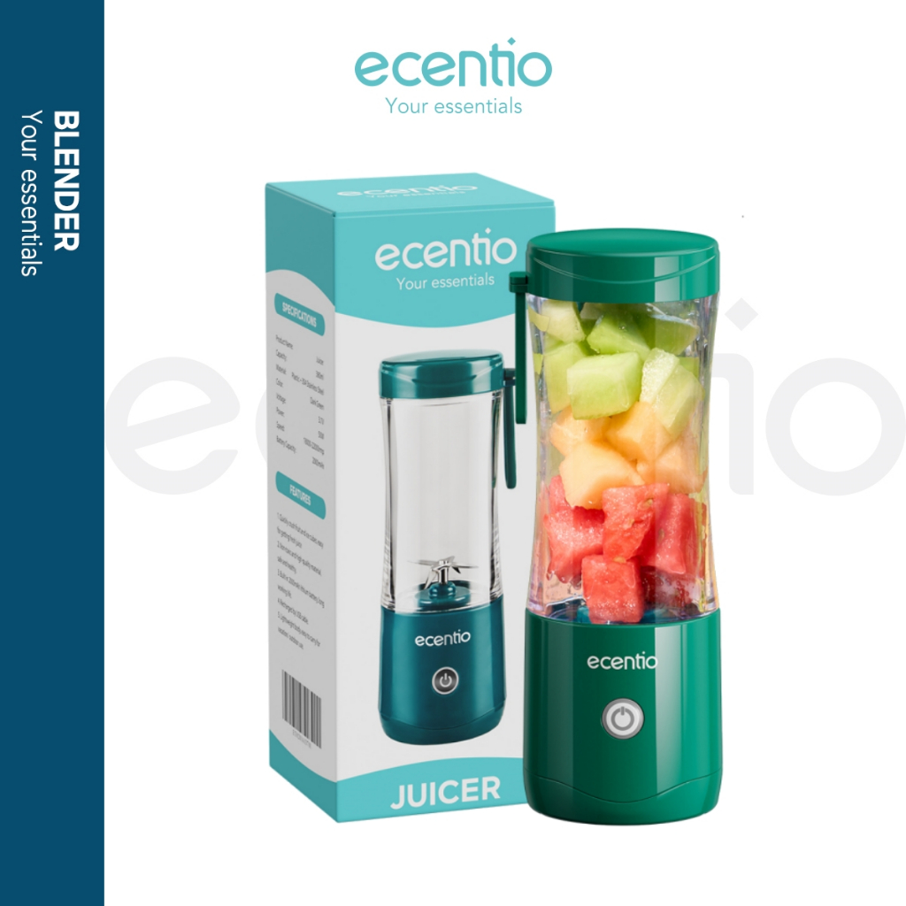 Jual ecentio Mini juicer Blender Jus Portabel 6 mata pisau cangkir Mini Juicer 380ml kaca ...