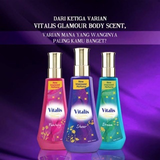 Jual Vitalis Body Scant Glamour Body Mist 120ml SHINE | DREAM | SHEER ...