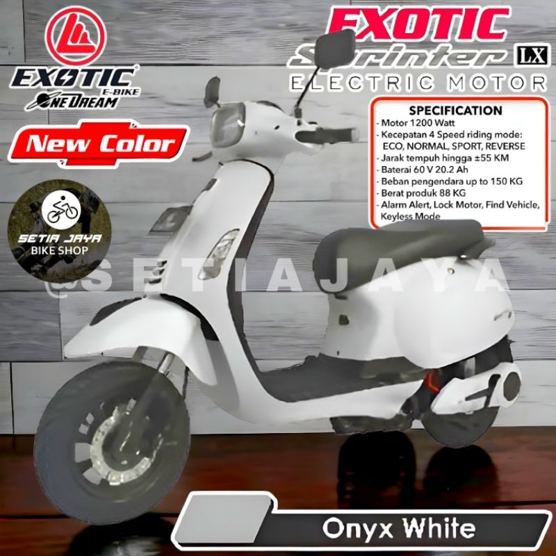 Jual Motor Listrik E-Motor EXOTIC SPRINTER LX 60V 20.2Ah 1200 Watt ...