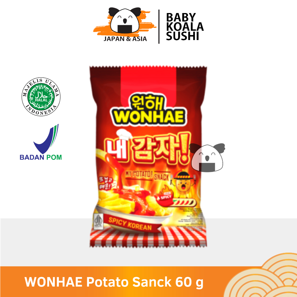 Jual WONHAE Potato Snack 60 g Halal I Spicy Korean | Shopee Indonesia