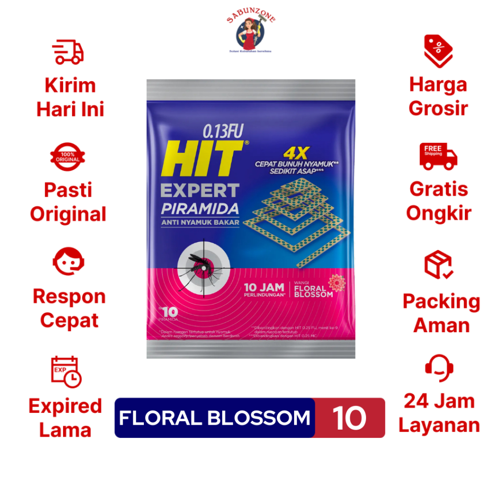 Jual Obat Nyamuk Hit Piramida Floral Blossom Box Isi 10s Pink | Shopee ...