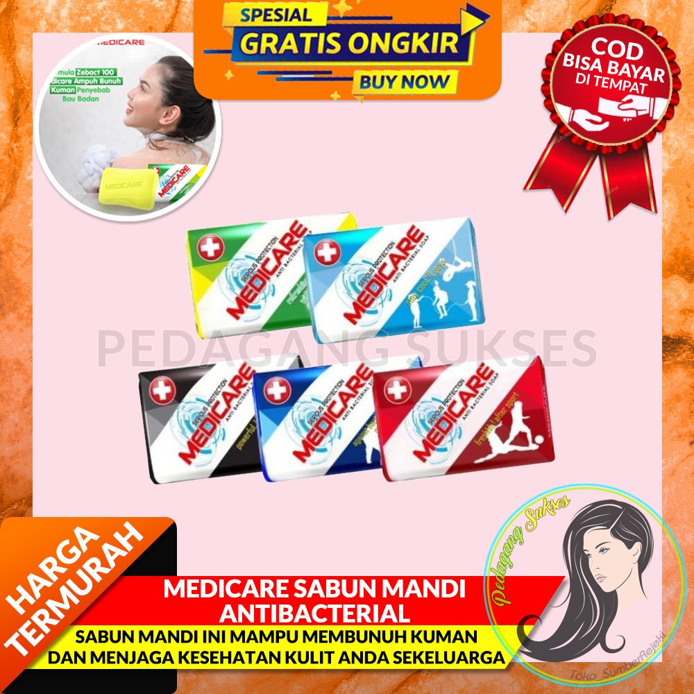 Jual Medicare Sabun Mandi Antibacterial Soap Sabun Batang Mandi Anti ...