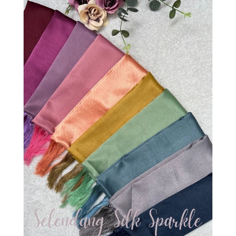 Jual Selendang Premium Silk Sparkle Nossle Dolce | Shopee Indonesia