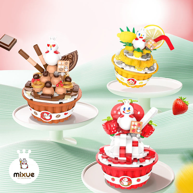 Jual JAKI Cupcake Mixue Series Nano Block Mainan Balok Susun Kue Bricks ...