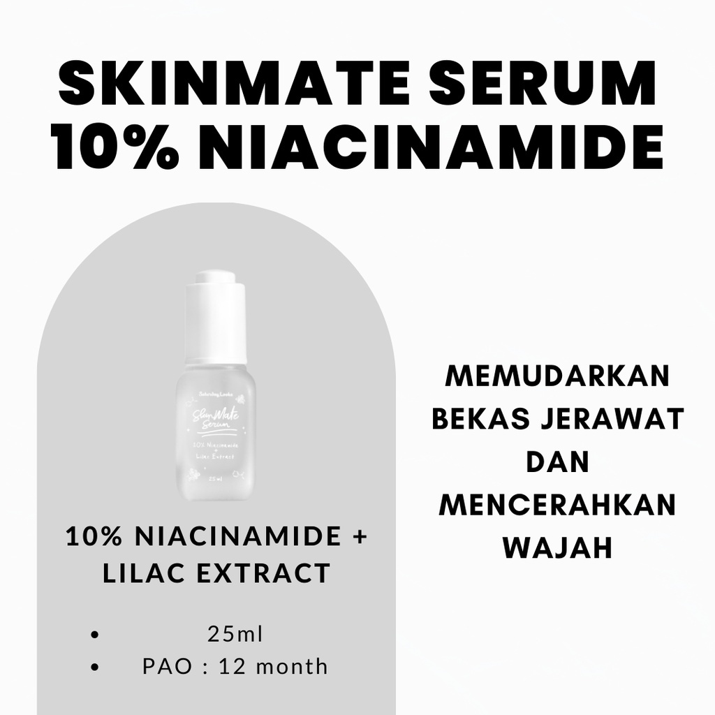 Jual Saturday Looks Skinmate Serum 10% Niacinamide + Lilac Extract ...