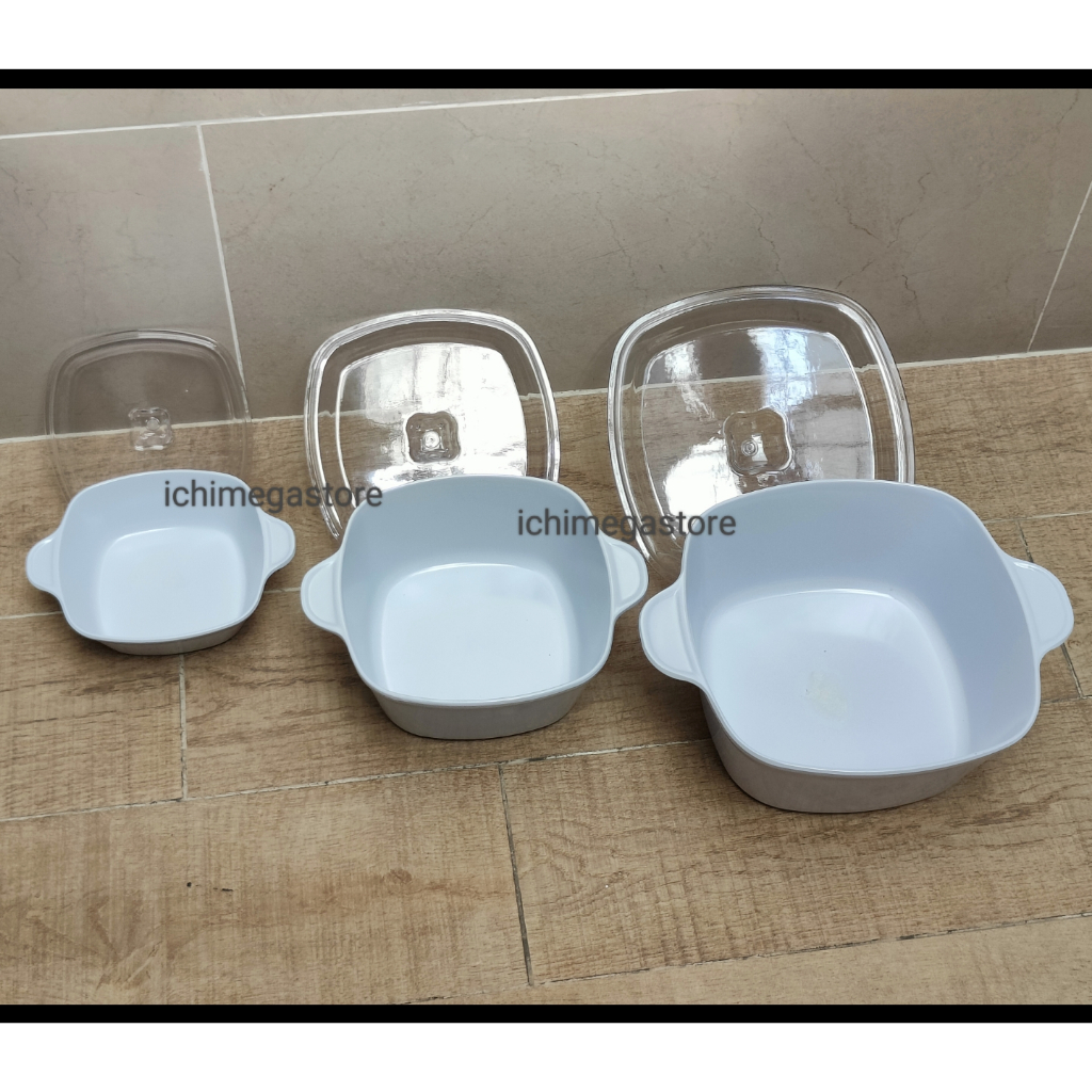 Jual ICHIMEGASTORE Wadah Saji Kotak Dengan Tutup Mangkuk Saji Serving ...