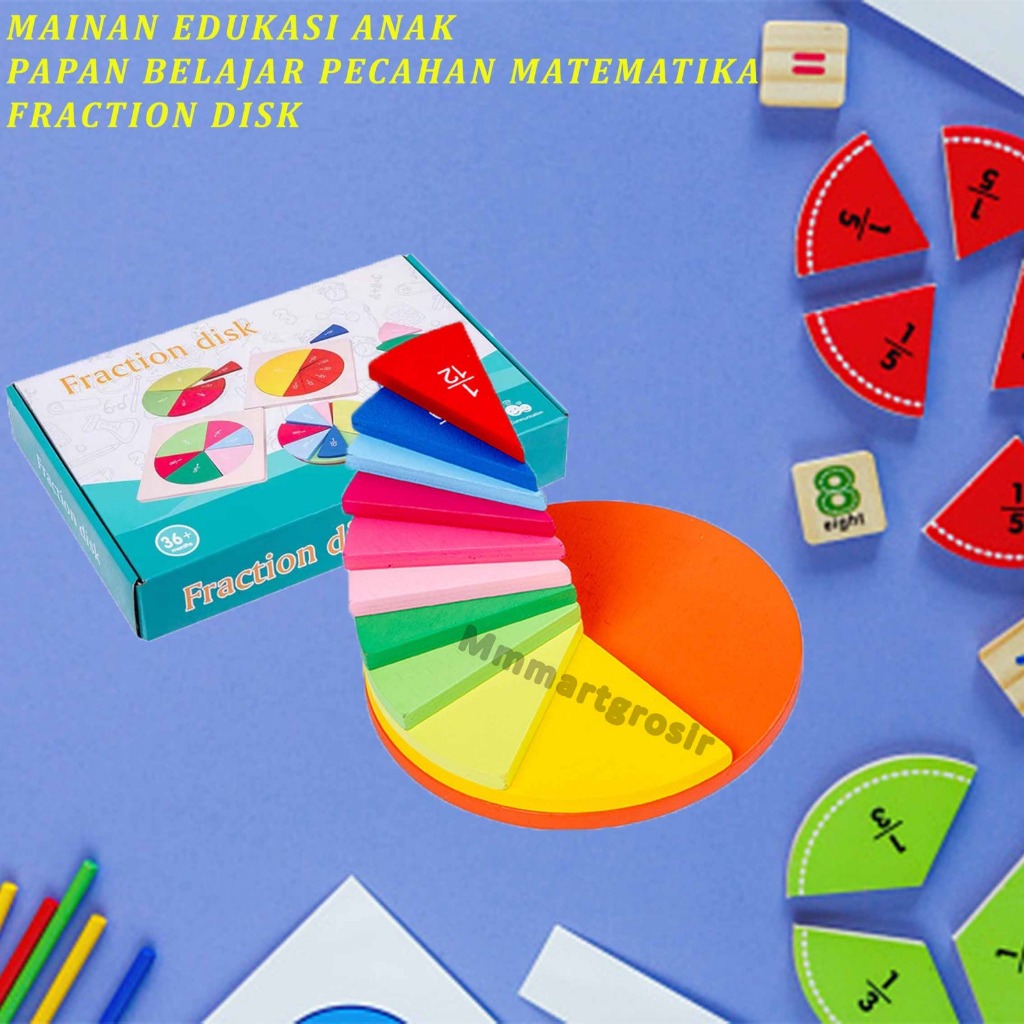 Jual Mainan Edukasi Anak / Papan Belajar Pecahan Matematika / Fraction ...