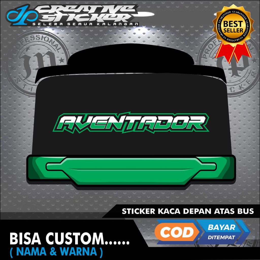 Jual STICKER KACA BUS DEPAN ATAS CUSTOM | Shopee Indonesia