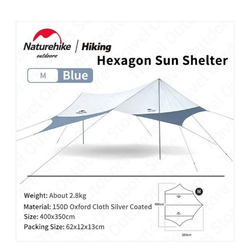 Jual FLYSHEET HEXAGON NATUREHIKE NH16T012-S (SIZE M) | Shopee Indonesia
