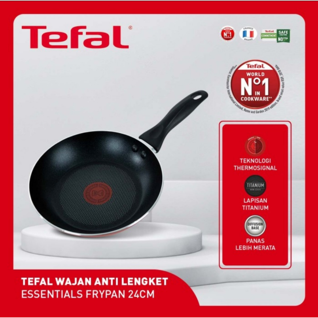 Jual Tefal Tefal Essentials Frypan 24cm Wajan Anti Lengket | Shopee Indonesia