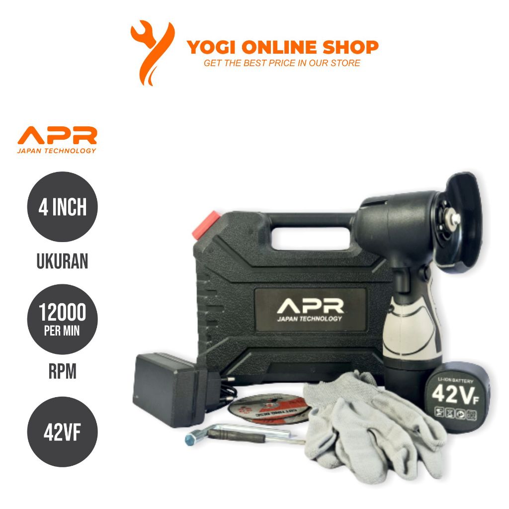 Jual gerinda baterai APR Japan angle grinder gurinda grinda tanpa kabel ...
