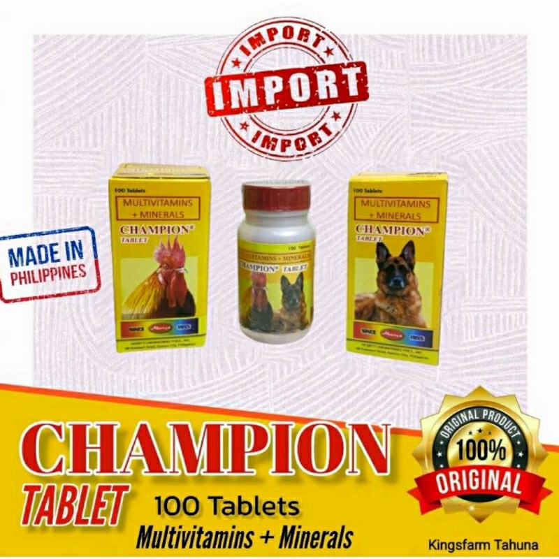 Jual Champion Tablet isi 100 original | Shopee Indonesia
