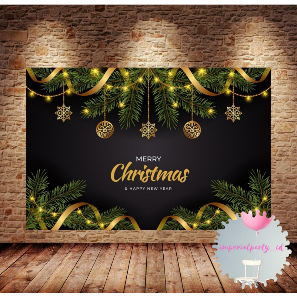 Jual Custom Backdrop Banner Spanduk Merry Christmas Natal New Year 19 ...