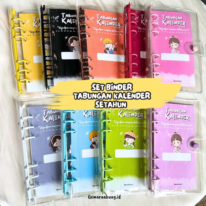 Jual Paket Binder Keuangan Lengkap A6, Binder Nabung kalender setahun ...