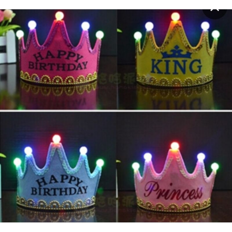 Jual Bando Mahkota Lampu LED/Bando Princess/King/Happy Birthday ...