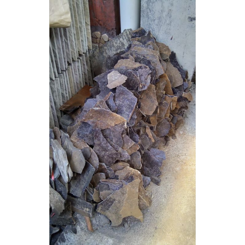 Jual Batu Alam lempeng hitam acak *WAJIB CO PALET AGAR AMAN* | Shopee ...