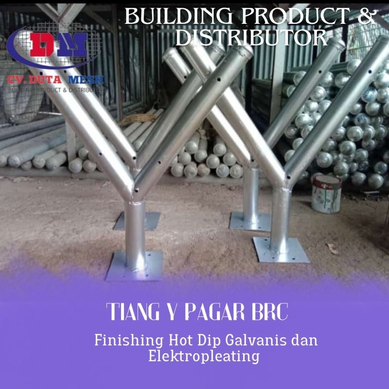 Jual Tiang Y Pagar BRC Support Custom ukuran sesuai kebutuhan | Shopee ...