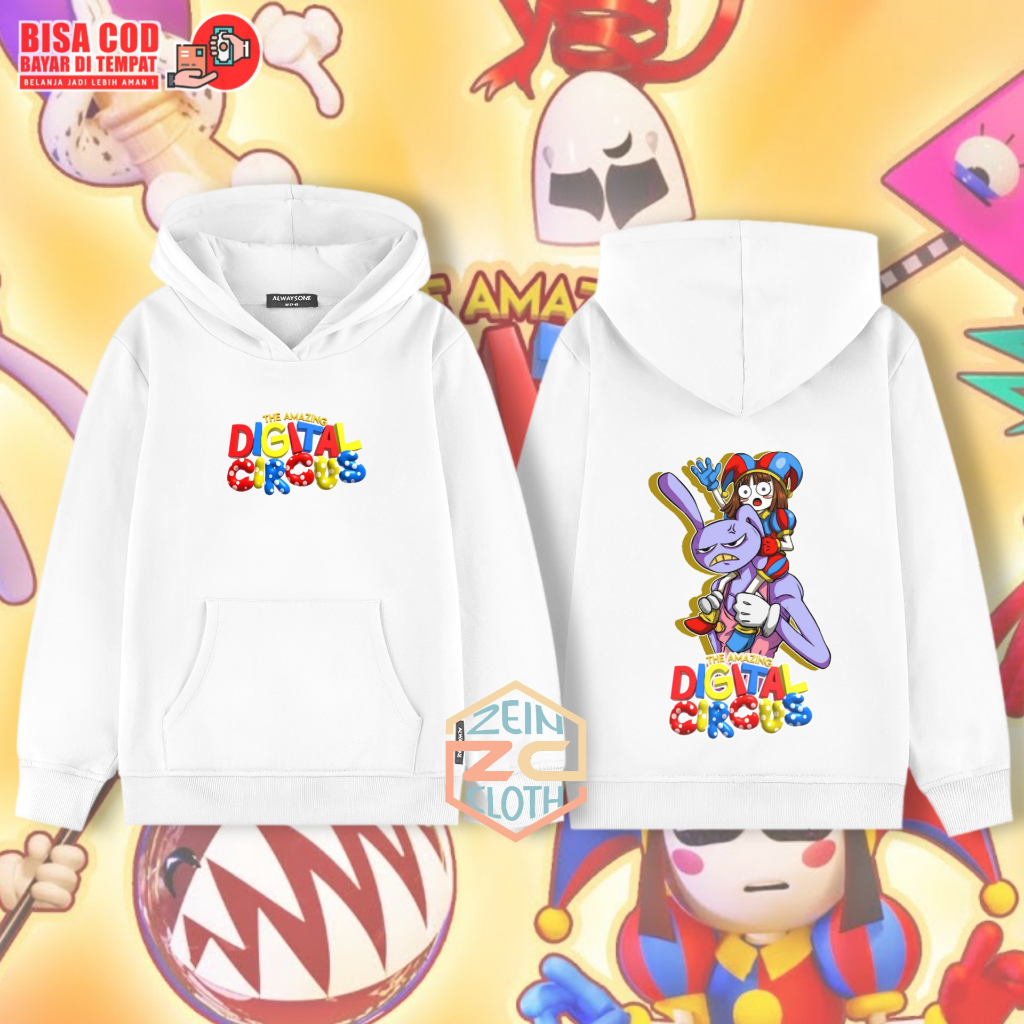 Jual Jaket Hoodie Anak Pomni Jax Digital Circus / Sweater Anak The ...