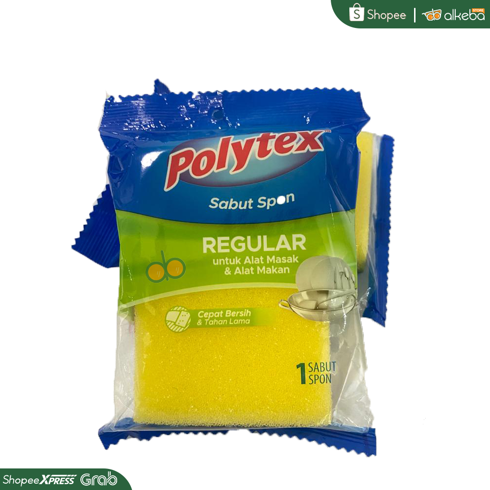 Jual Sabut Spon Polytex Busa cuci piring hijau kuning | Shopee Indonesia