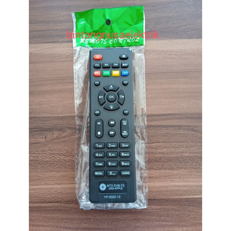 Jual Remote Multi Set Top Box Matrix Burger/ Matrix Apel Kuning ...