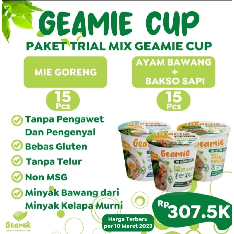 Jual Paket Ekonomis Trial Mix Reseler Geamie Cup 30pcs | Shopee Indonesia