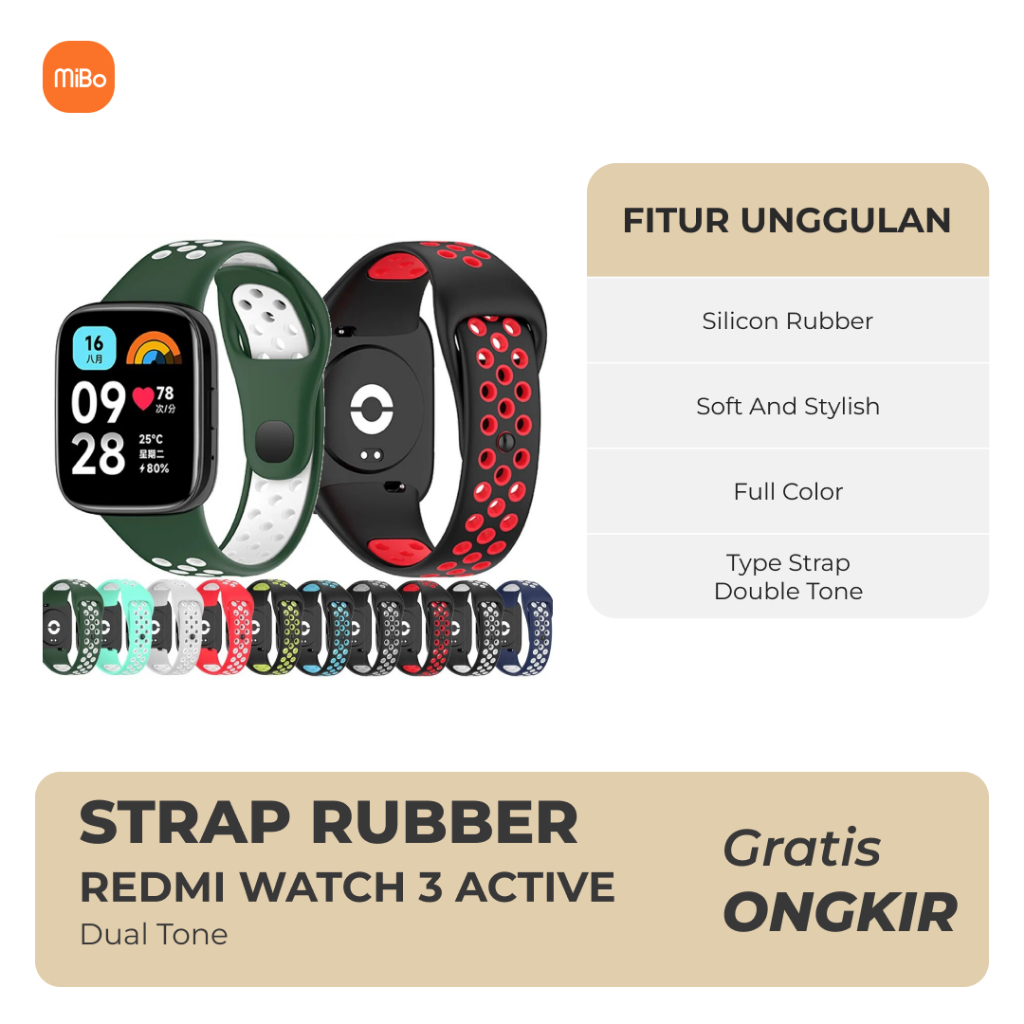 Jual Strap Redmi Watch 3 Active Dual Tone Tali Jam Redmi Watch 3 Active ...