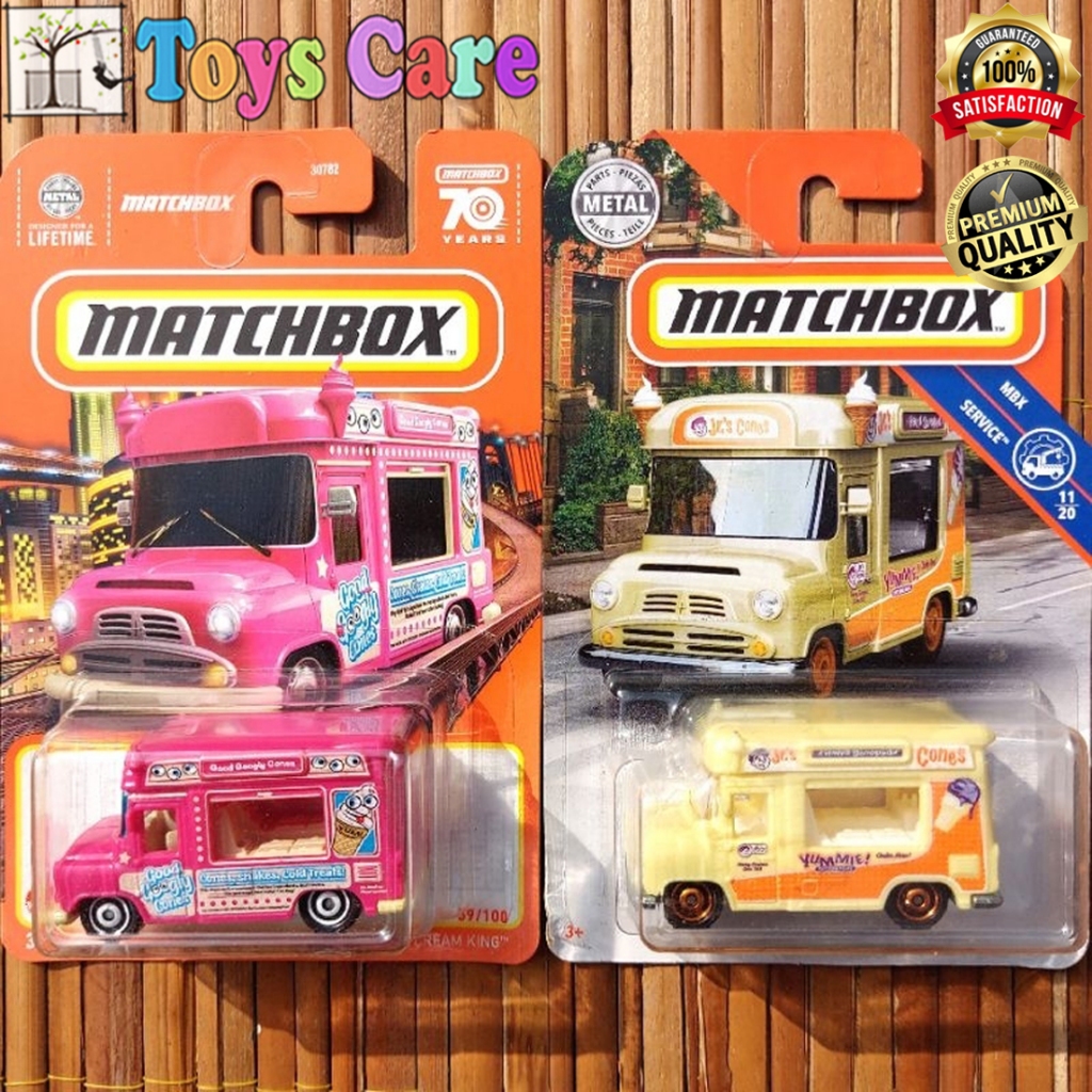 Jual MATCHBOX ICE CREAM KING 2019 KUNING 2023 PINK - WAGON BOX VAN ...