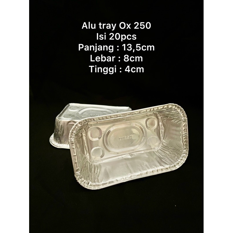Jual ALUMUNIUM FOIL OX 250/KOTAK ALUMUNIUM FOIL/LASAGNA/MAKARONI SCHOTEL ISI 20PCS | Shopee ...