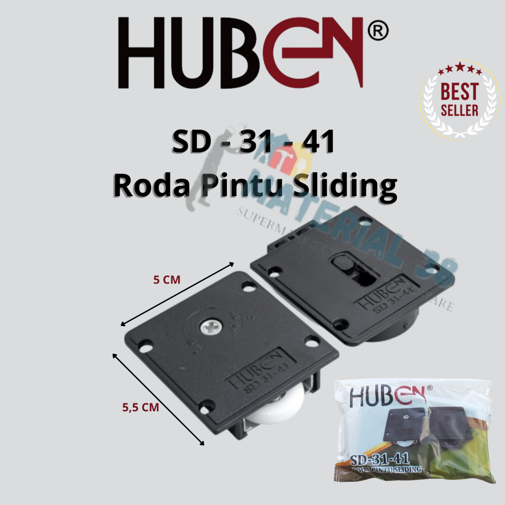 Jual Roda Pintu HUBEN SD 3141 Lemari Sliding Geser warna Hitam | Shopee ...
