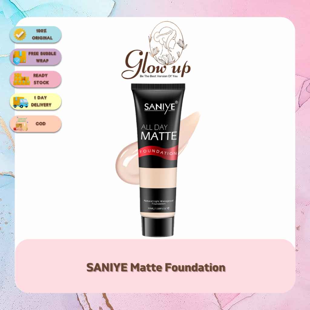 Jual GLOW UP SANIYE SHOPEE EXCLUSIVE Matte Foundation Poreless ...
