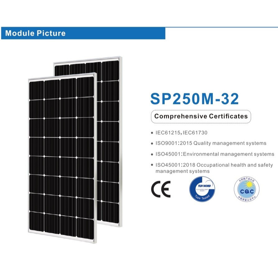 Jual Panel Surya Solar Cell 250WP MonoCrystalline 250 WP Mono Great ...
