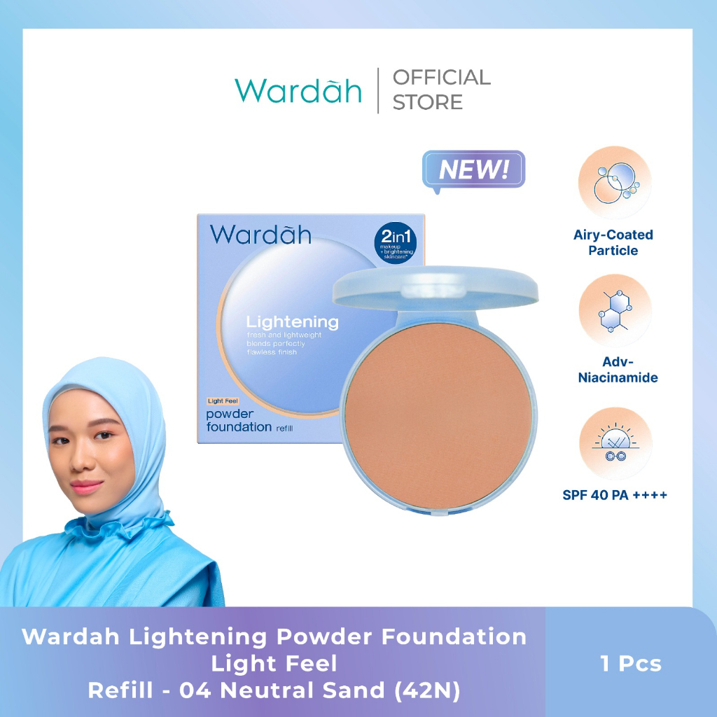 Jual WARDAH LIGHTENING POWDER FOUNDATION LIGHT FEEL TWC | Shopee Indonesia