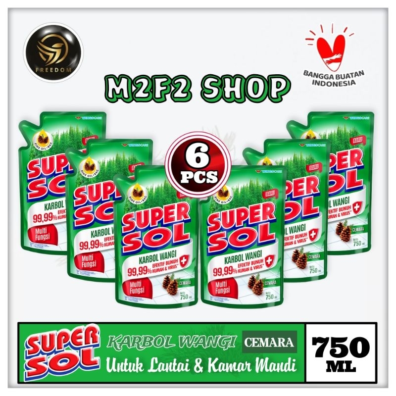 Jual Supersol Karbol Wangi Pine Reguler Pouch | Cemara - 750 ml ...