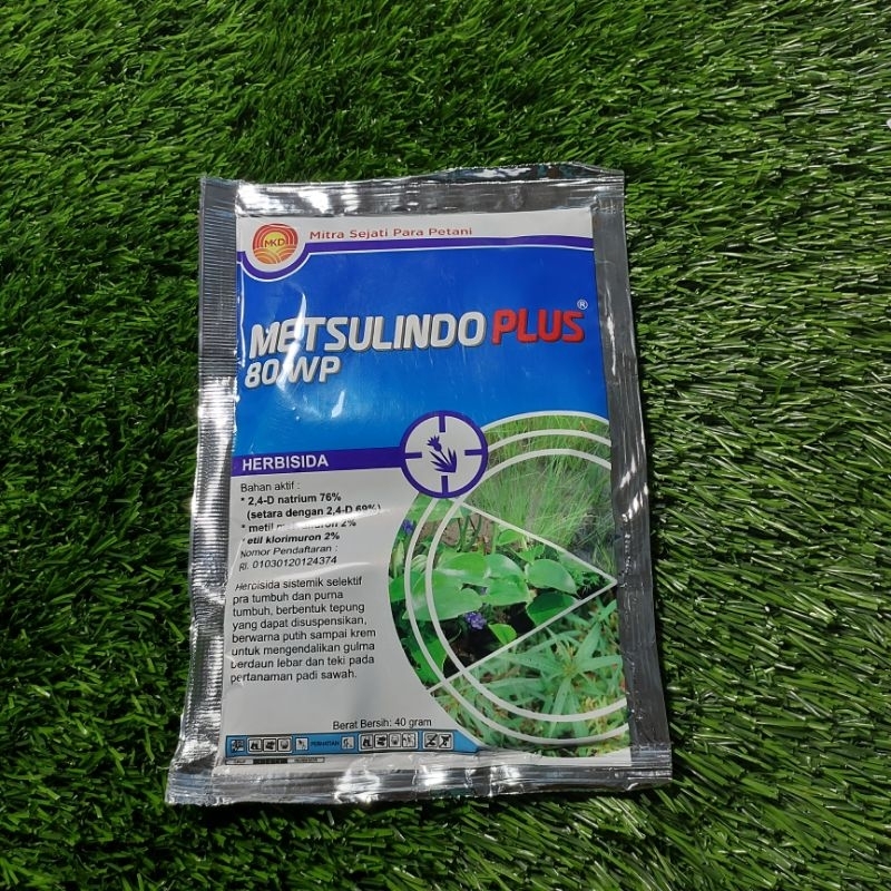 Jual HERBISIDA METSULINDO PLUS 80 WP 40 GRAM PENGENDALI GULMA PADI ...