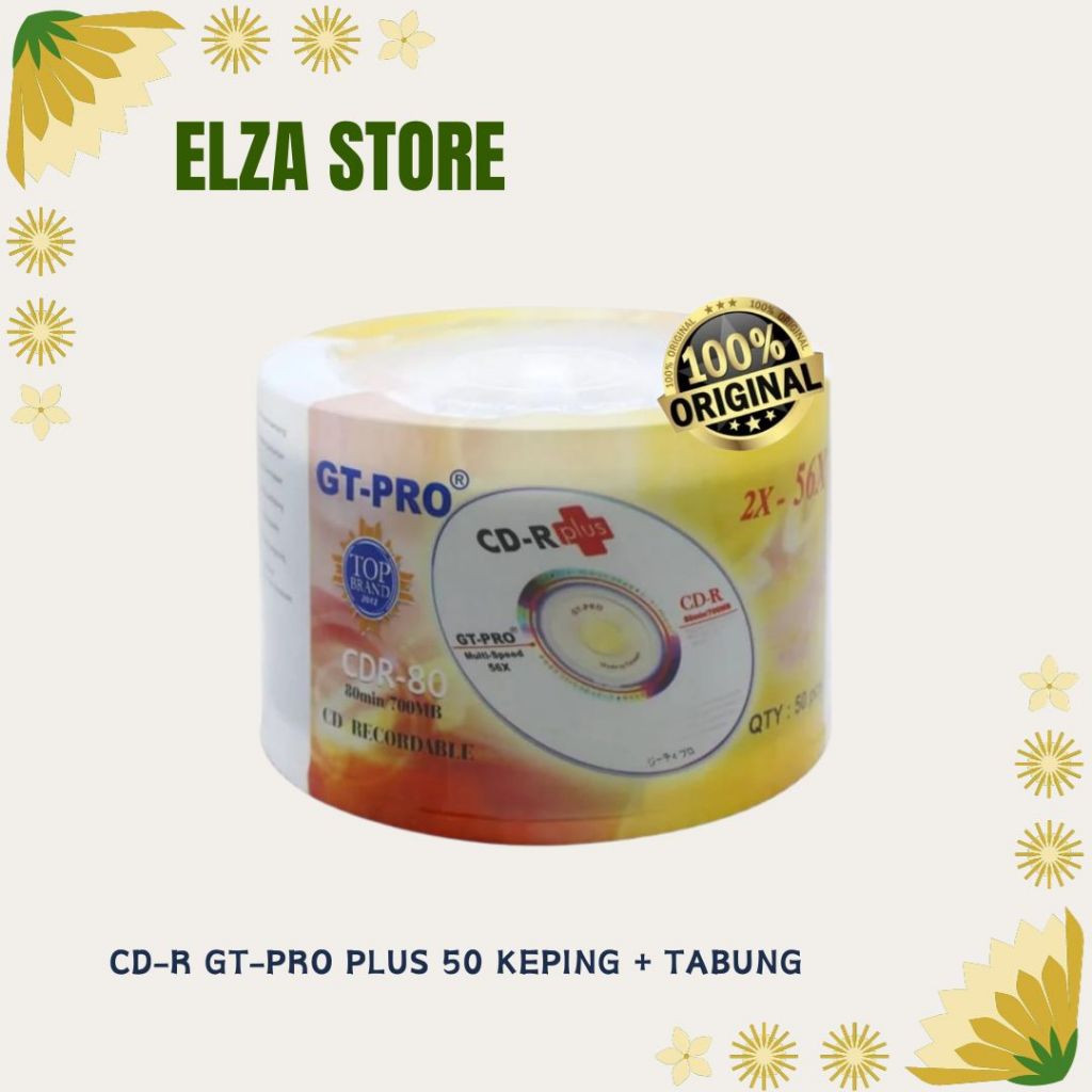 Jual CD-R GT-PRO PLUS 50 KEPING + TABUNG | Shopee Indonesia