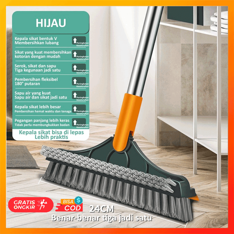 Jual Sikat Kamar Mandi Multifungsi 3in1 Pembersih Efektif dengan Gagang ...