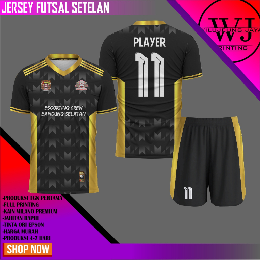 Jual JERSEY FUTSAL FULL PRINTING WJ52 FREE LOGO NAMA NOMER DAN SPONSOR | Shopee Indonesia