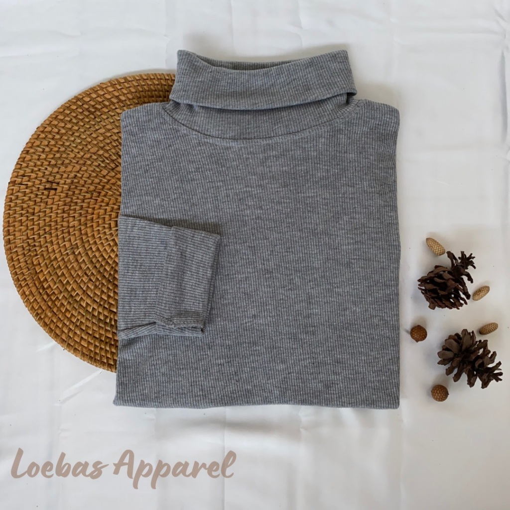 Jual Kaos Turtleneck Pria Lengan Panjang Turtle neck Korean Style Leher ...