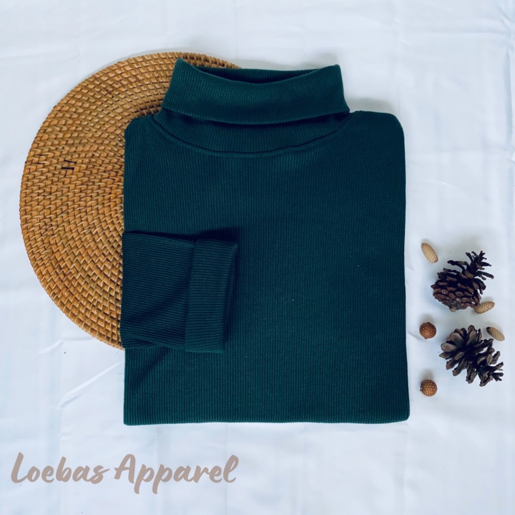 Jual Kaos Turtleneck Pria Lengan Panjang Turtle neck Korean Style Leher ...