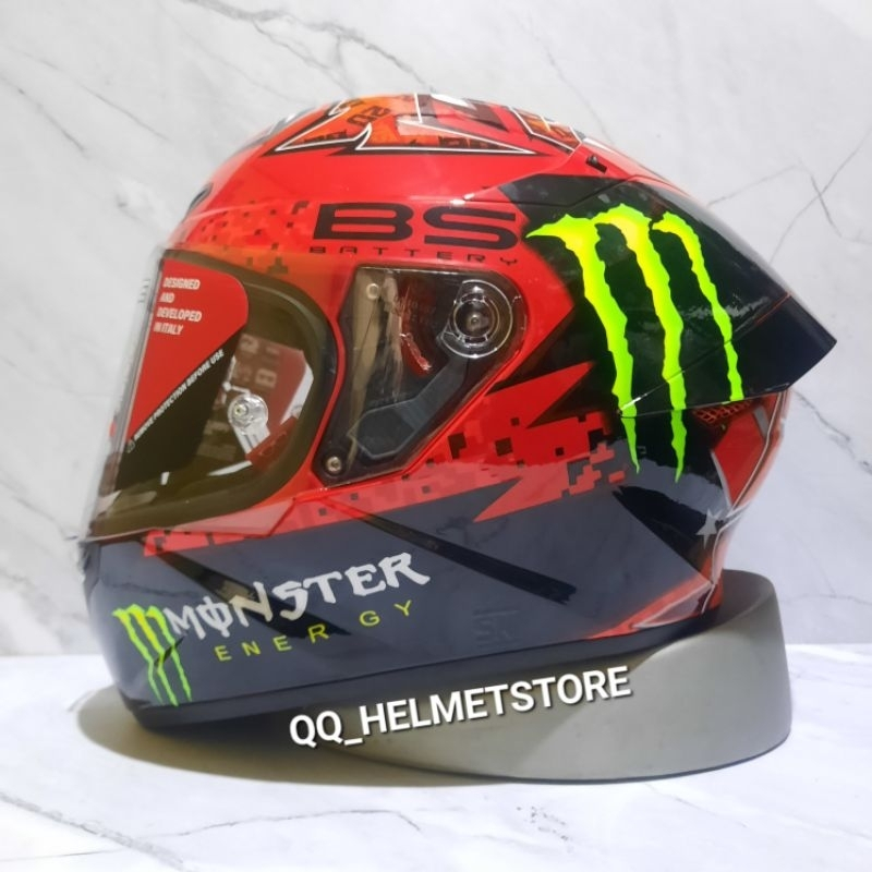 Jual HELM KYT TT COURSE REPAINT QUARTARARO RED FULL FACE KYT HELM ...
