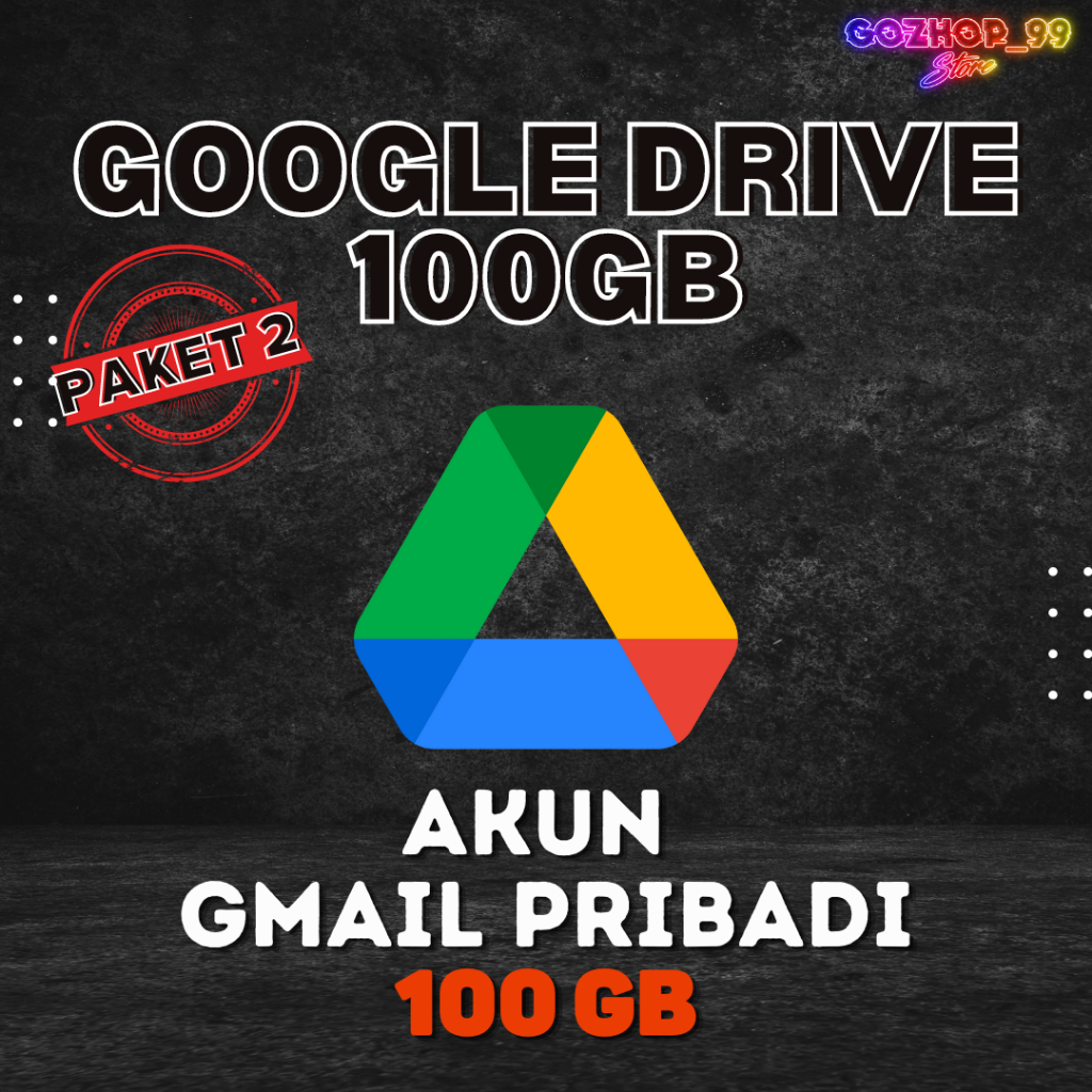 Jual Google Drive Email Pribadi 100GB Gmail Gdrive 100 GB Unlimited Shared Drive Storage ...