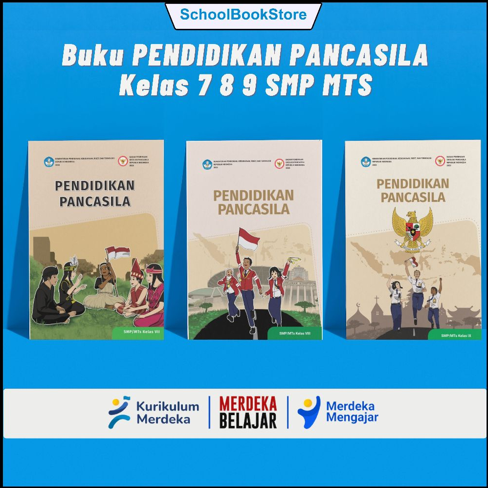 Jual Buku PENDIDIKAN PANCASILA Kelas 7 8 9 SMP MTS Kurikulum Merdeka Belajar Mata Pelajaran PKN ...