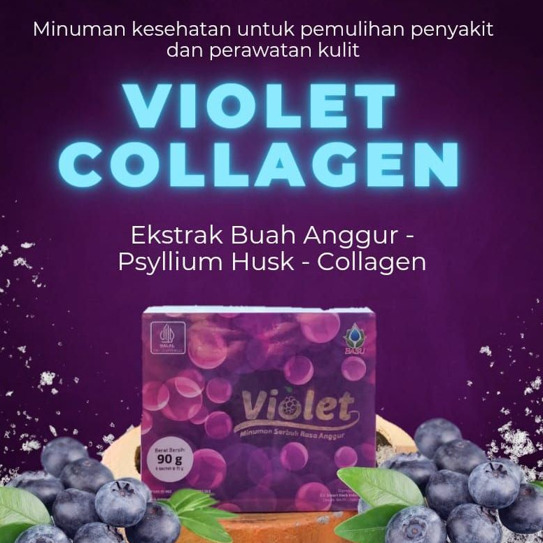 Jual ECER VIOLET COLLAGEN GLUTHATIONE BASU 1 SACHET | Shopee Indonesia