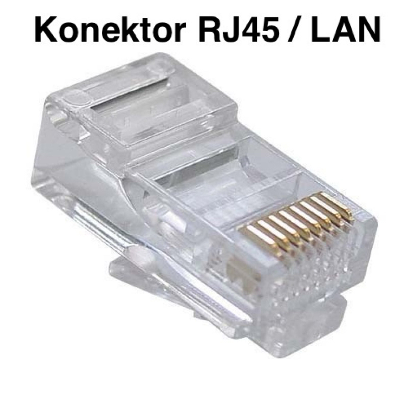 Jual Konektor RJ45 Cat5E LAN Premium . Connector RJ 45. SATUAN ECERAN ...