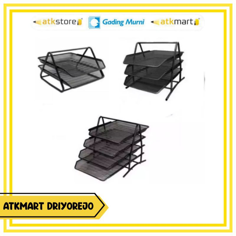 Jual RAK KERTAS DOKUMEN SURAT V-TEC DOCUMENT TRAY JARING BESI 1 2 3 4 ...