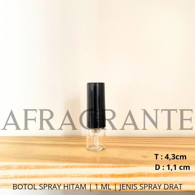 Jual botol kaca spray 1 ml tutup plastik- botol parfum travel size ...