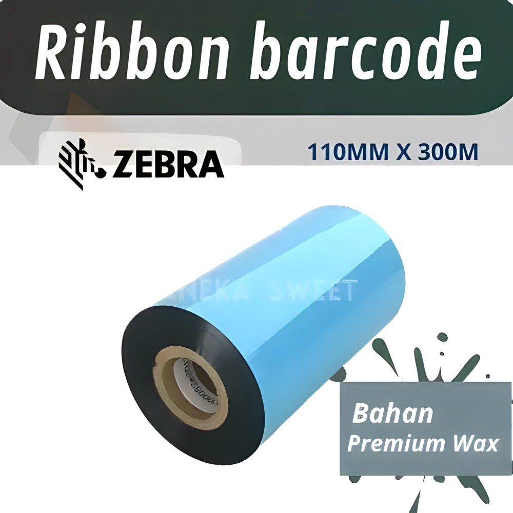 Jual Ribbon Premium Wax 110mm X 300m Core 1 Inchi ( Face Out ) / Tinta Thermal Barcode | Shopee ...