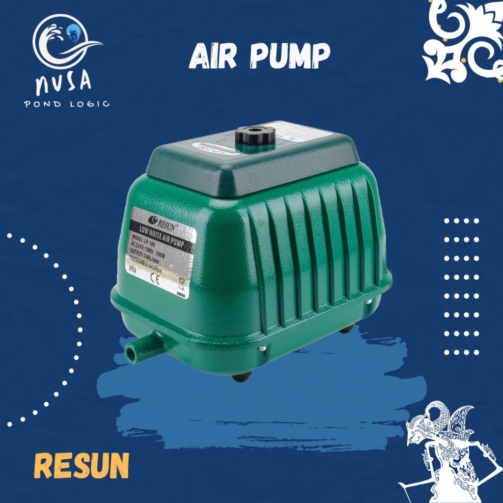 Jual Air Blower Kolam Septic Akuarium Resun LP 100 Air Pump Aerasi ...