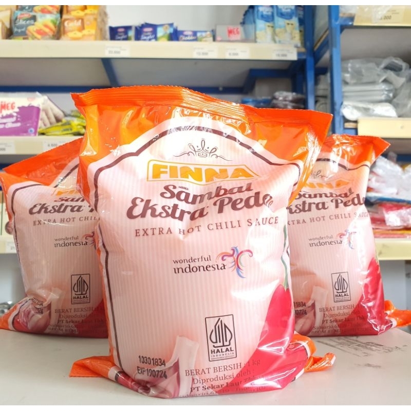 Jual Finna Sambal Extra Pedas 1Kg / Saus Cabai Finna 1Kg / Saus Sambal ...